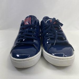 Puma | Shoes | Puma Red White And Blue Leather | Poshmark